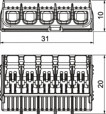 Universal plug-in terminal, 5-pole | OBO