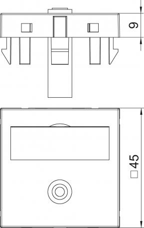 Mini jack connection, 1 module, straight outlet, as soldered connection ...