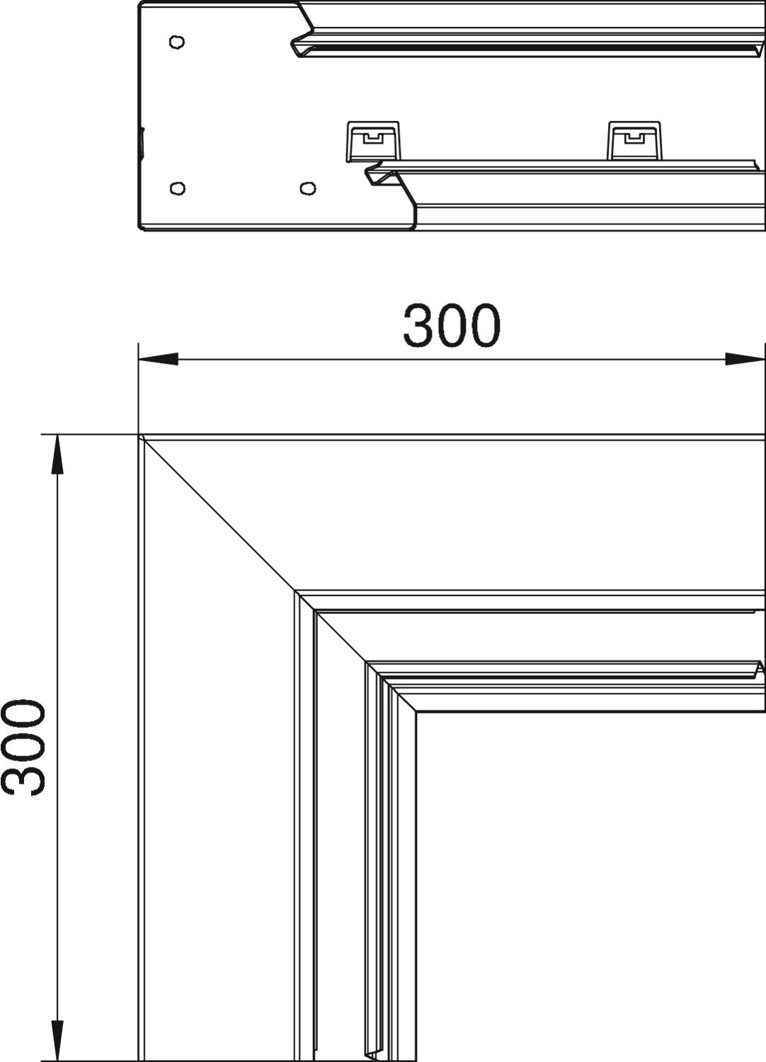 Internal corner, for device installation trunking, desk trunking, type ...